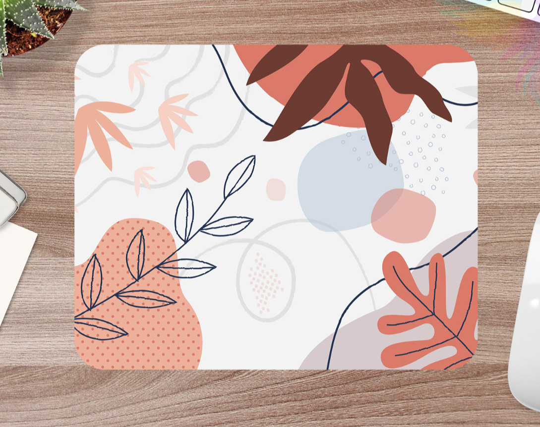 Abstract Floral Themed Mouse Pad | Desk Mat Anti-slip Mouse Pad | eBay