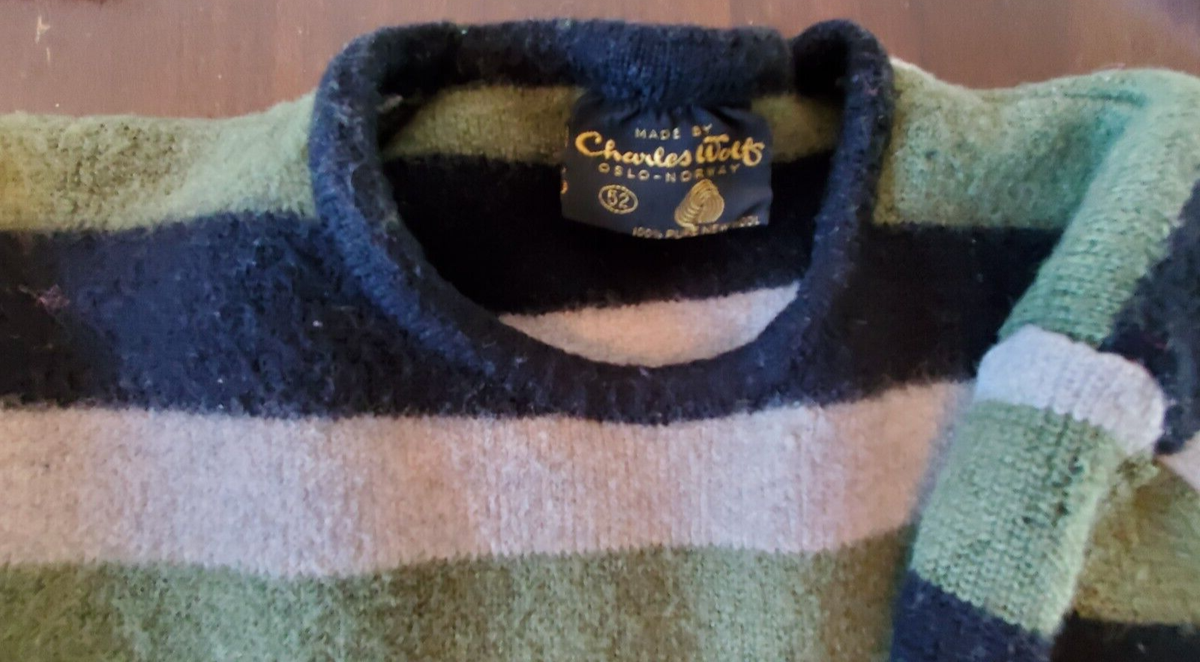 Vintage Charles Wolf Oslonorway 100 Pure New Wool Ski