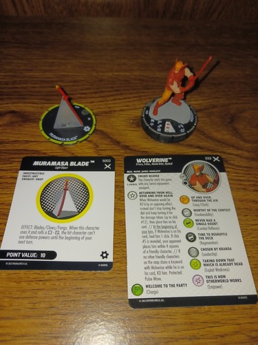 Heroclix Wolverine #032 - Rare + Muramasa Blade s002- X of Swords Set ...