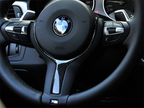 GENUINE BMW steering wheel Carbon Cover M PERFORMANCE 32302345201 BRAND ...