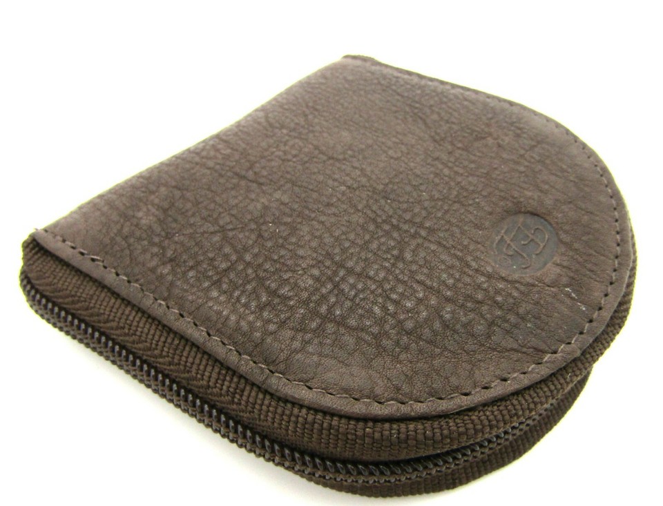 Unisex Real Premium Soft Leather Coin Pouch Zip Around Wallet Purse ...