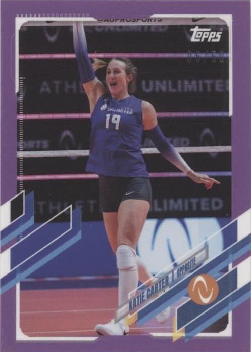 2021 Topps Athletes Unlimited Volleyball - Katie Carter #20 Purple /50 ...
