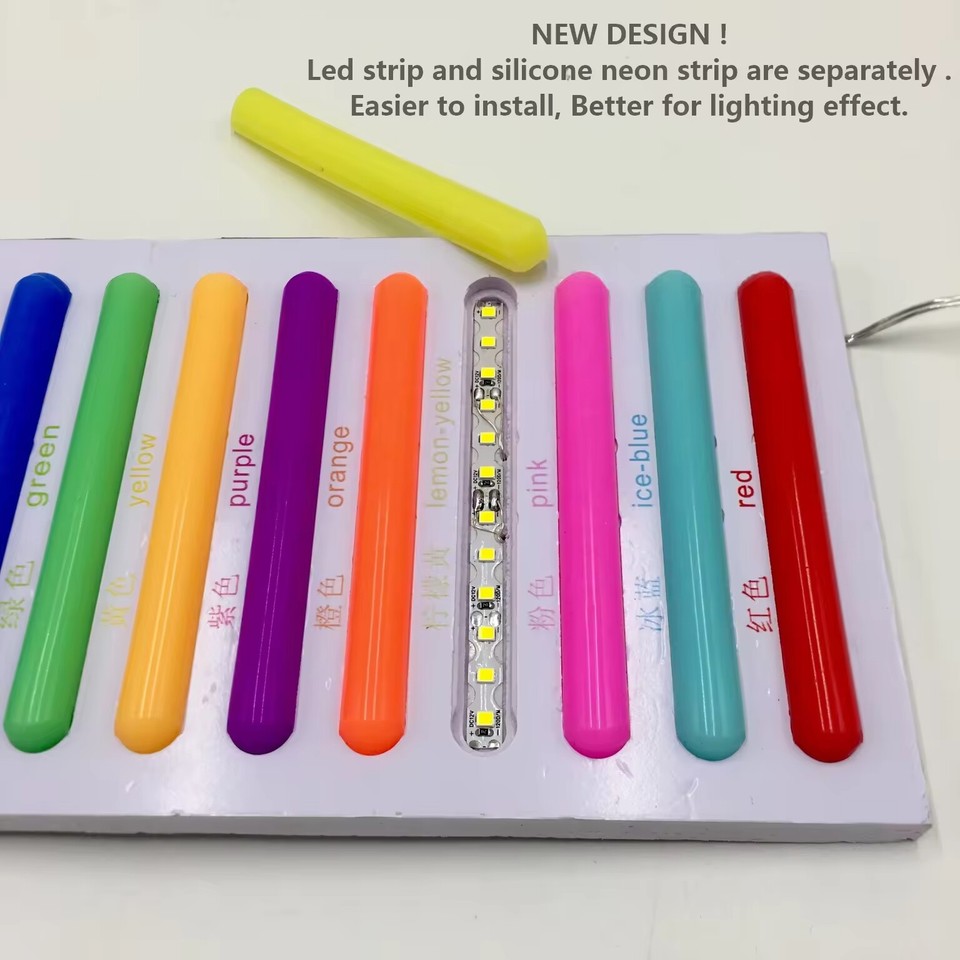 Separated Neon Flexible LED Light Strip Cover Silicone Bendable Outdoor ...