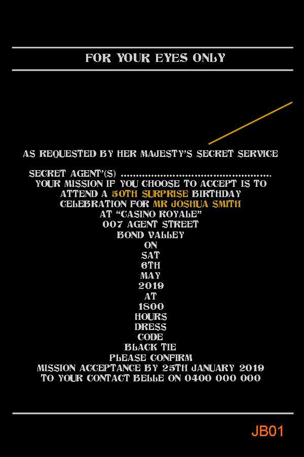James Bond Theme Party Invitation Wording How To Host The Ultimate