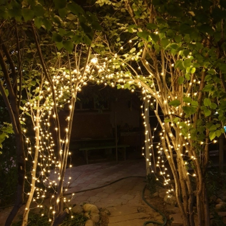 LED Fairy String Light Flex Net Mesh Solar Xmas Tree Party Wedding ...