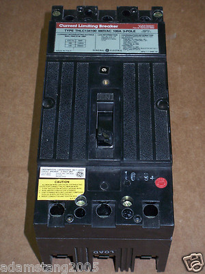 General Electric THLC 3 pole 100 amp 480v THLC134100 Circuit Breaker GE ...