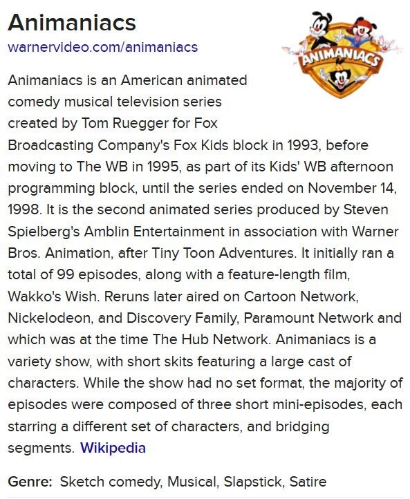 Animaniacs: Volume 1 [1993] (DVD,2006,5-Disc Set) Steven Spielberg ...