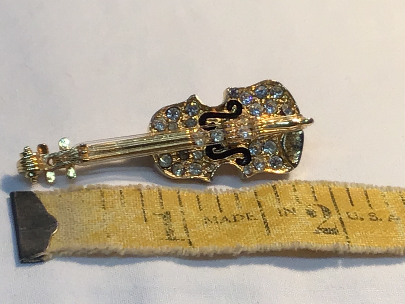 Vtg Signed Carina Violin Cello Fiddle Jeweled Pin Brooch Scatter ...