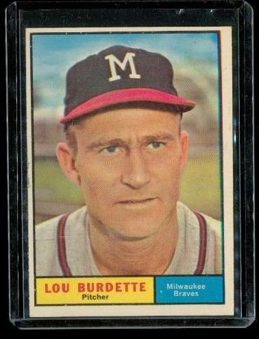 Vintage 1961 TOPPS Baseball Trading Card #320 LOU BURDETTE Milwaukee ...