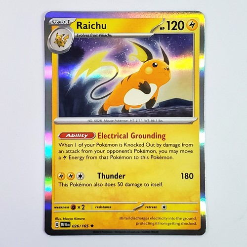 ⚡️ Raichu 026 NM-MT Rare [HOLOFOIL] Scarlet & Violet 151 English NP ...
