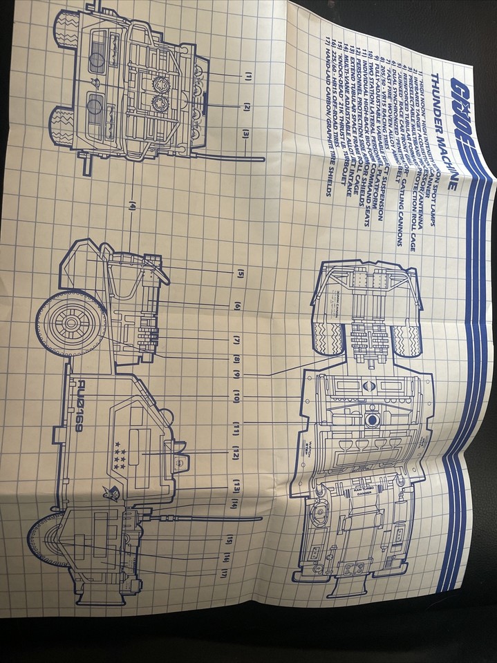 GI JOE 1986 Dreadnok SWAMPFIRE Blue Print Instructions * Vintage Hasbro ...
