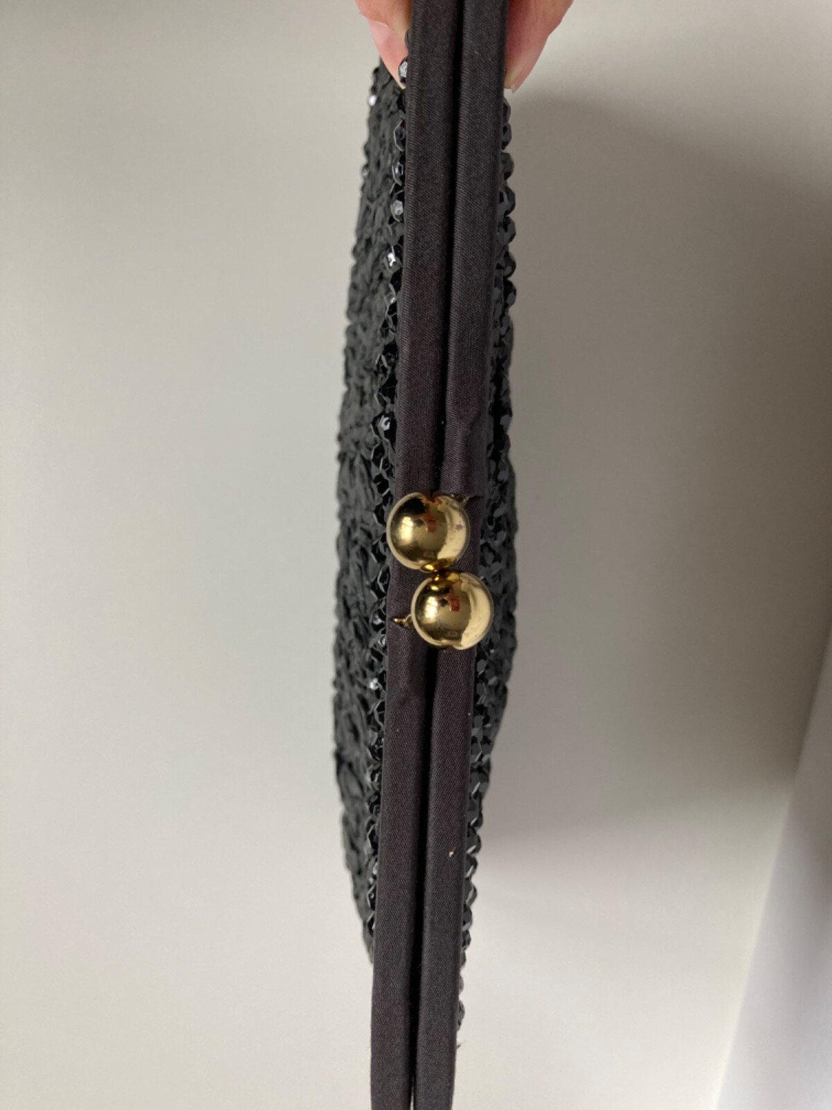 J. Crew Beaded Rafia Frame Clutch Crossbody Black- NWT | eBay