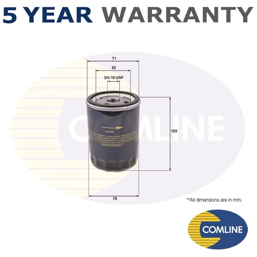 Comline Oil Filter Fits Ford Escort Mondeo Fiesta P100 1.8 D TD + Other ...