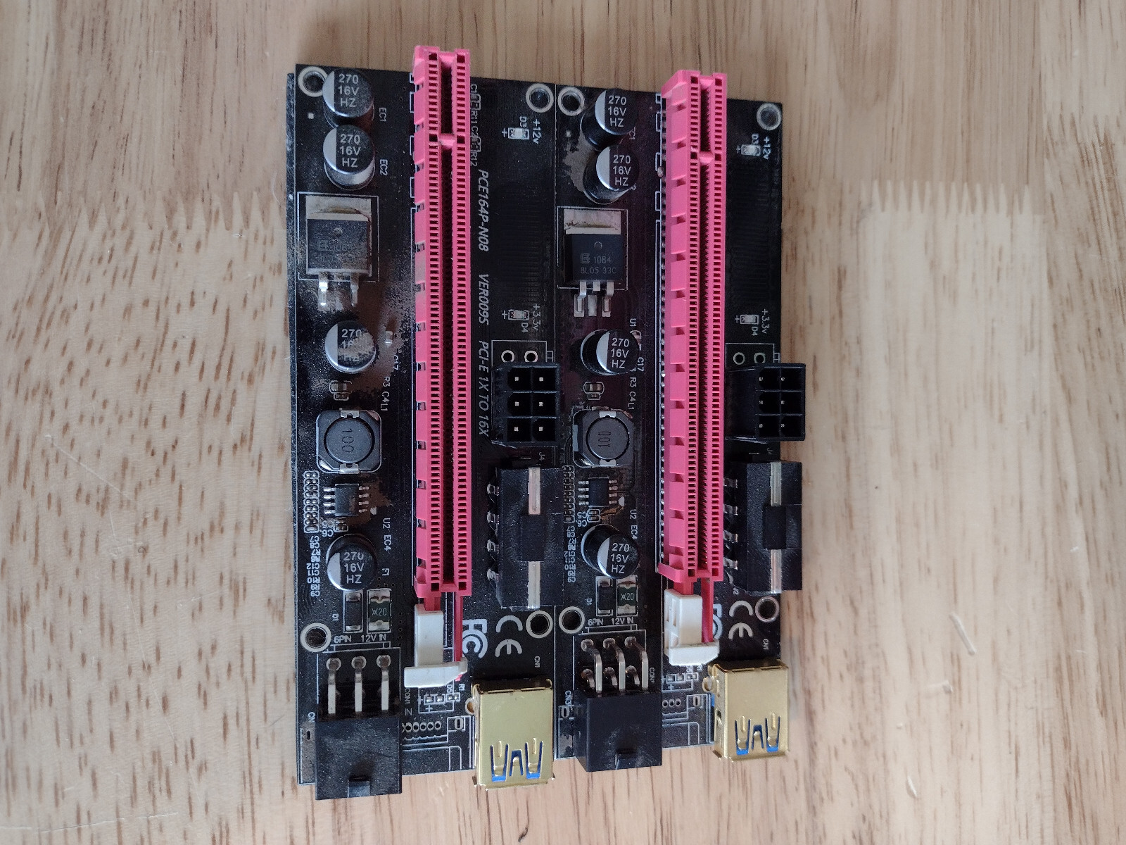 2 GPU Risers - 16X to 1X (6PIN / MOLEX/SATA) | eBay