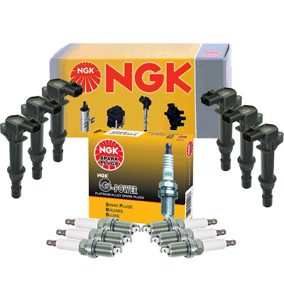 NGK 6 Ignition Coils 6 GPower Platinum Spark Plugs Kit For Dodge Jeep ...