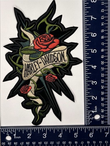 Authentic Vintage Harley-Davidson Roses , HD Banner Thorns Emblem ...