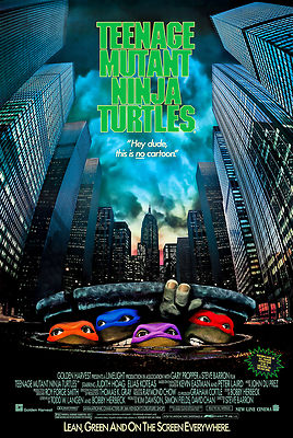 Teenage Mutant Ninja Turtles (1990) MOVIE POSTER | 5 Sizes | TMNT dvd ...