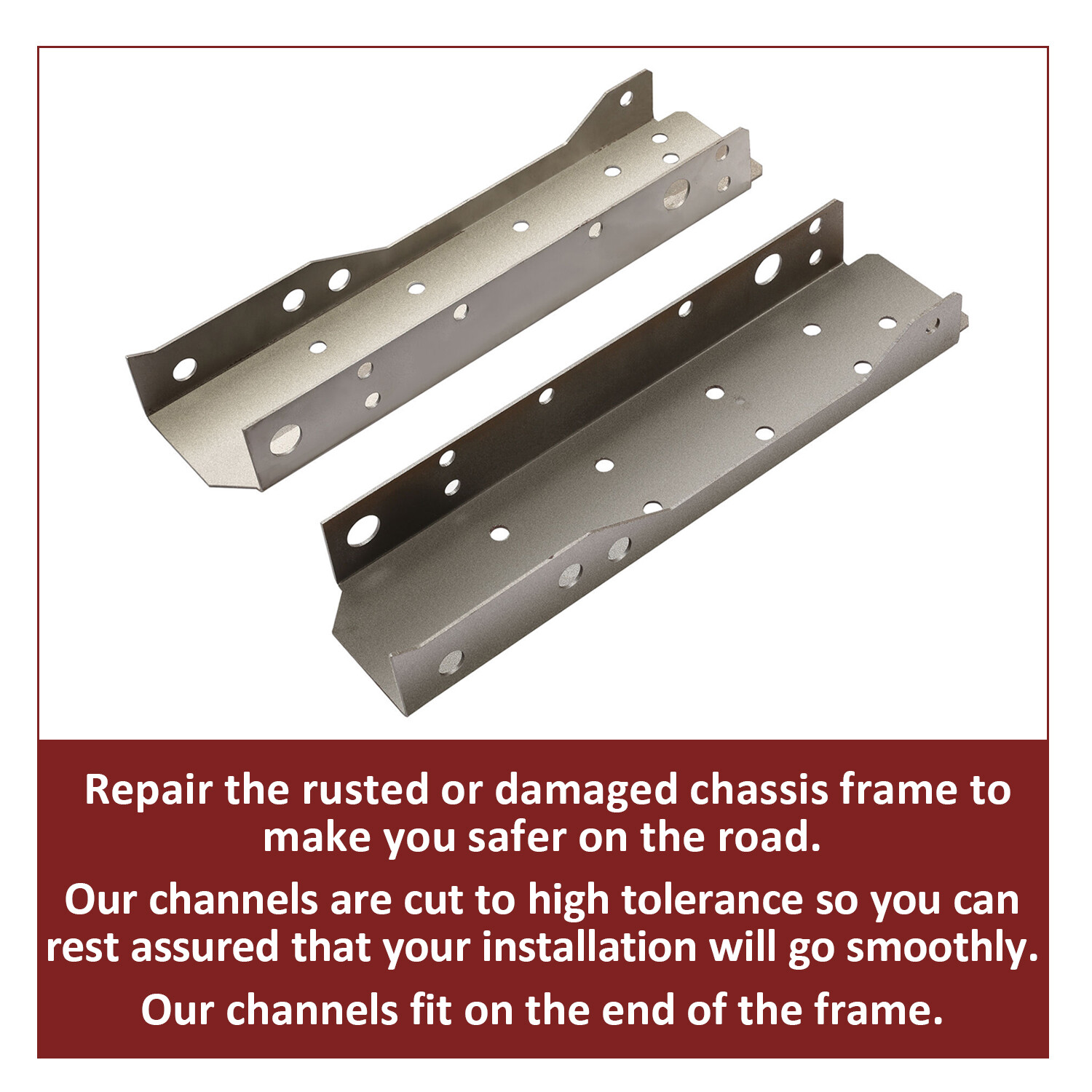 For 1993-2004 93-04 Ford Ranger Rear Frame Weld On Repair Channels ...