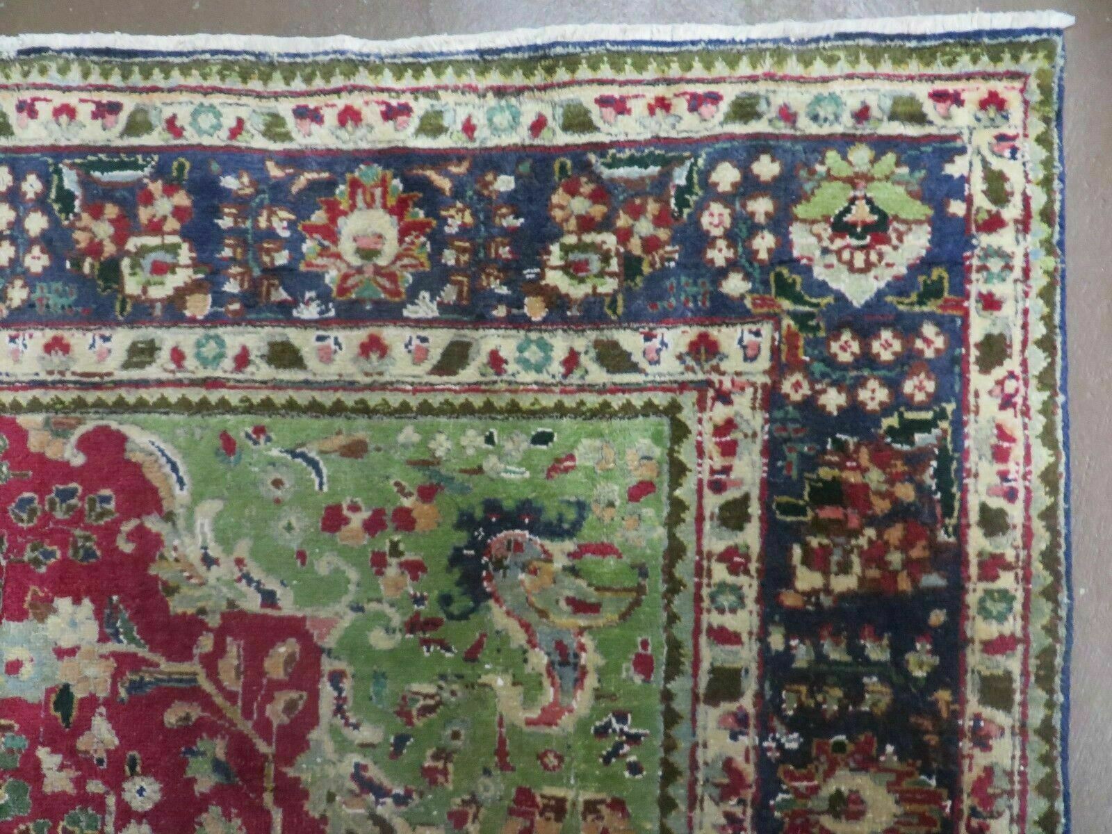 Oriental Rug 7x10, Red Blue and Green Rug Allover Floral Medallion ...