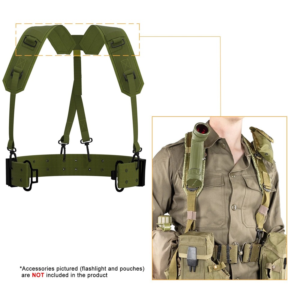 ALICE Yoke Harness OD Green Set Lightweight US Butt Pack Tactical Waist ...