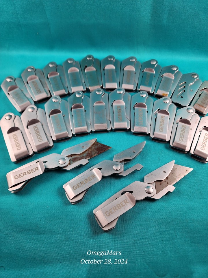 Gerber EAB Lite Utility Pocket Knife Box Cutter Blade with Money Clip ...