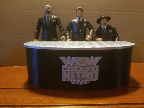 WWE JAKKS Mattel WCW Announce Table Steel Top Version Fodder Accessory ...