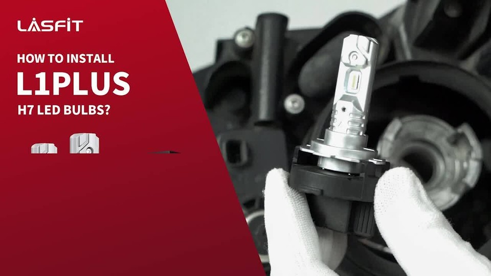 Lasfit LED High/Low Beam Conversion Kit H7 Bulbs Super Bright 6000K ...