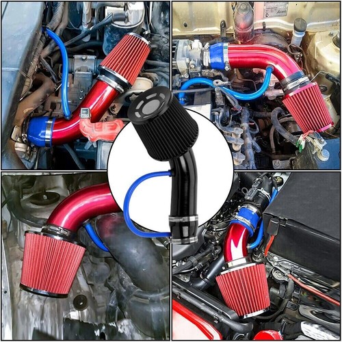 BK 3“/76mm Car Cold Air Intake Filter Induction Kit Pipe Power Flow ...