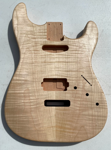 Strat Cherry guitar body w/ flame maple drop top, HS pickups, Free ...