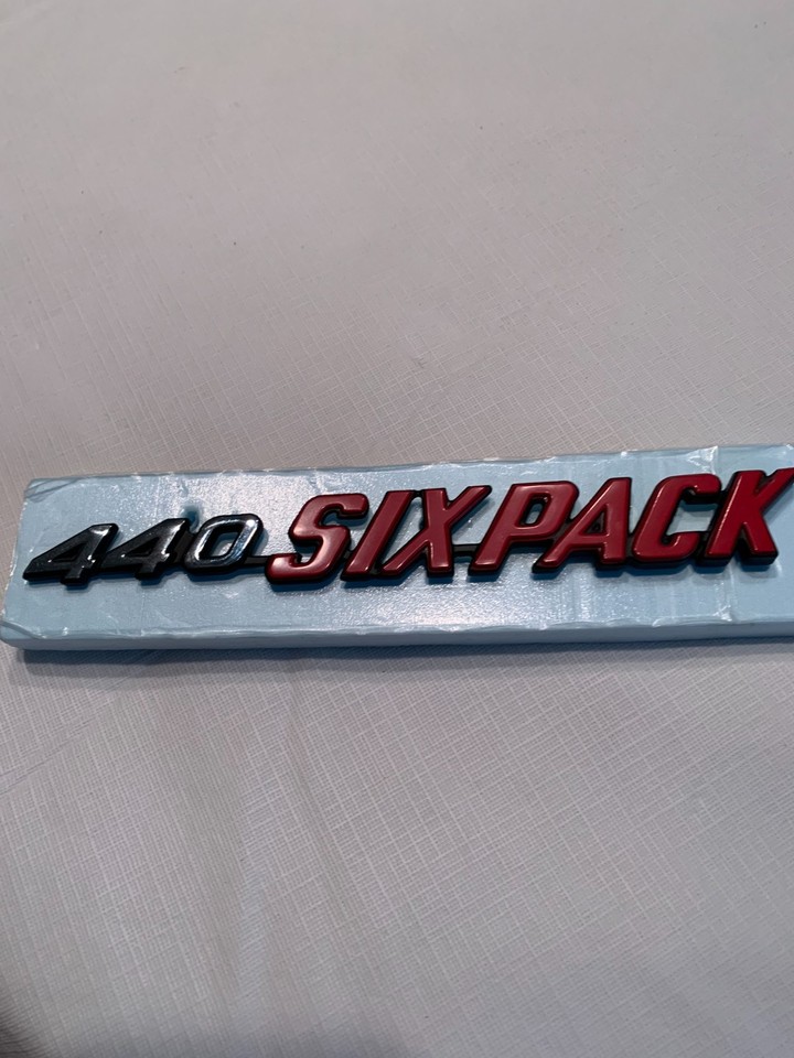 440 SIX PACK Shaker Hood Emblem | eBay