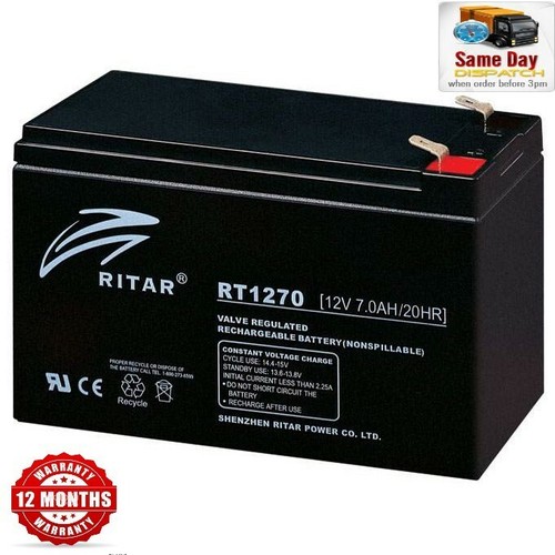 JOHNLITE 12 VOLT 7 AH BATTERY 12V 7.5AH SPOTLIGHT REPLACEMENT BATTERY ...