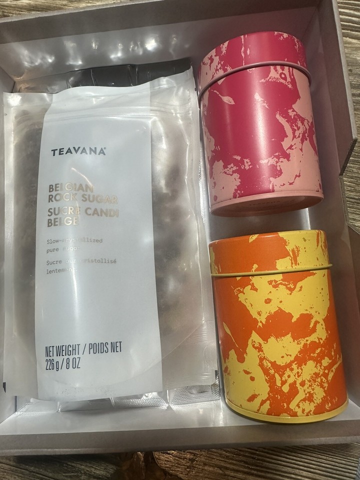 Teavana Tea Set Youthberry Wild Orange And Maharaja Belgium Rock Sugar ...