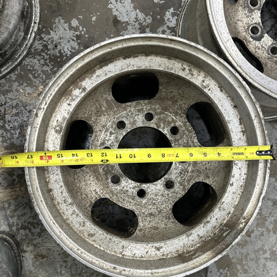 Vintage Superior 8 Lug Aluminum Slot Mag Wheels 16.5X8.25 Truck Chevy ...