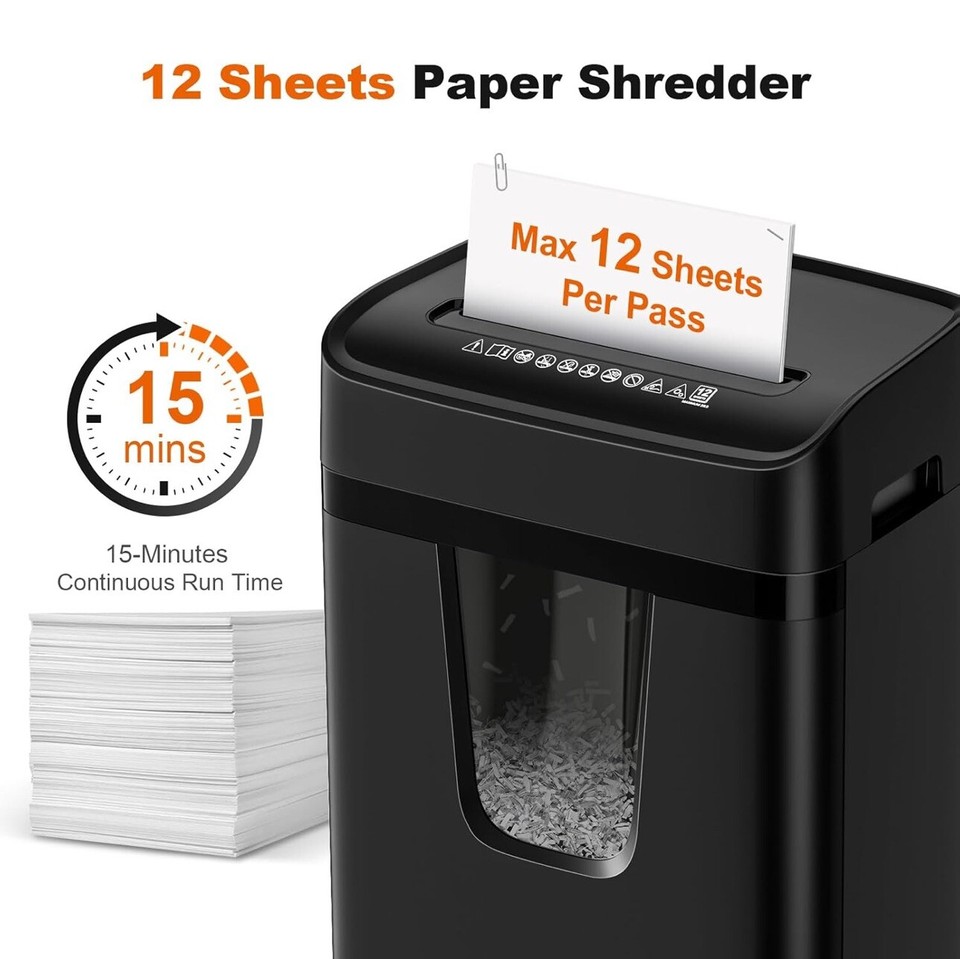 Bonsaii 12 Sheet Paper Shredder for Home Office, Heavy Duty Shredder | eBay