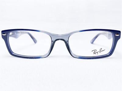 NEW Ray Ban RB5206 5516 Mens Blue Fade Rectangle Eyeglasses Frames 52/ ...