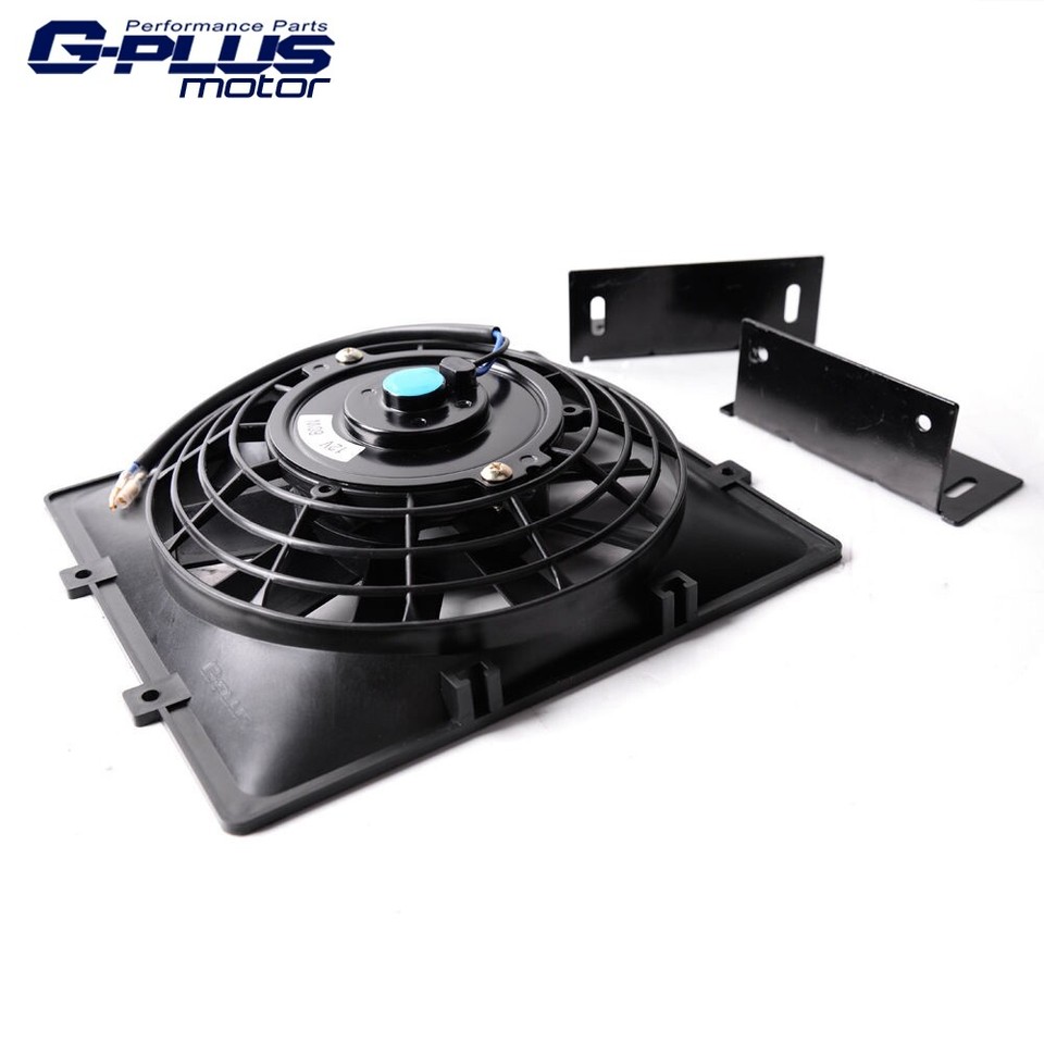 Fit For 30 Row 10AN Universal Engine Transmission Oil Cooler+7" Cooling ...