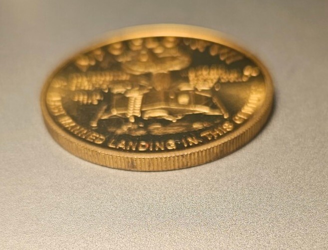 Apollo XI 11 First Step On The Moon Medal Armstrong Aldrin Collins ...