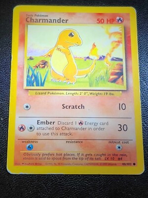 1999 Basic Pokemon Charmander Scratch 46/102 50 HP - standard card | eBay