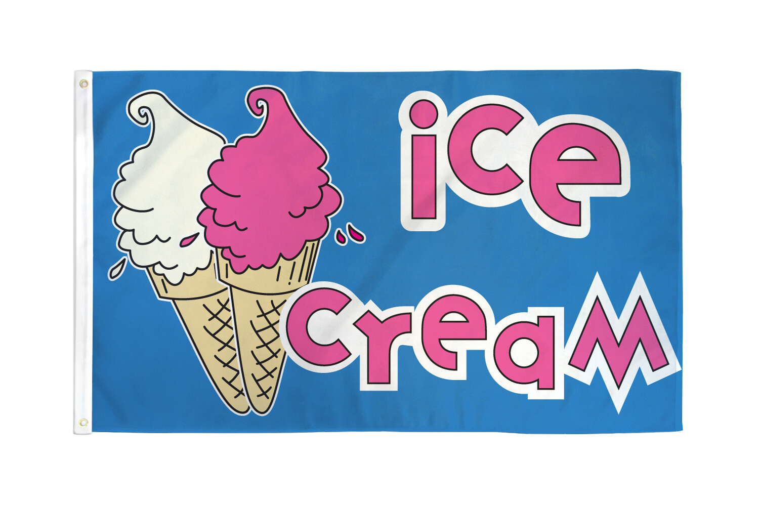 Ice Cream Flag 3x5ft Ice Cream Banner Sign Concessions Food Service ...