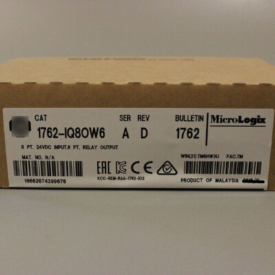 NEW Factory Sealed AB 1762-IQ8OW6 /A MicroLogix Combination Module ...