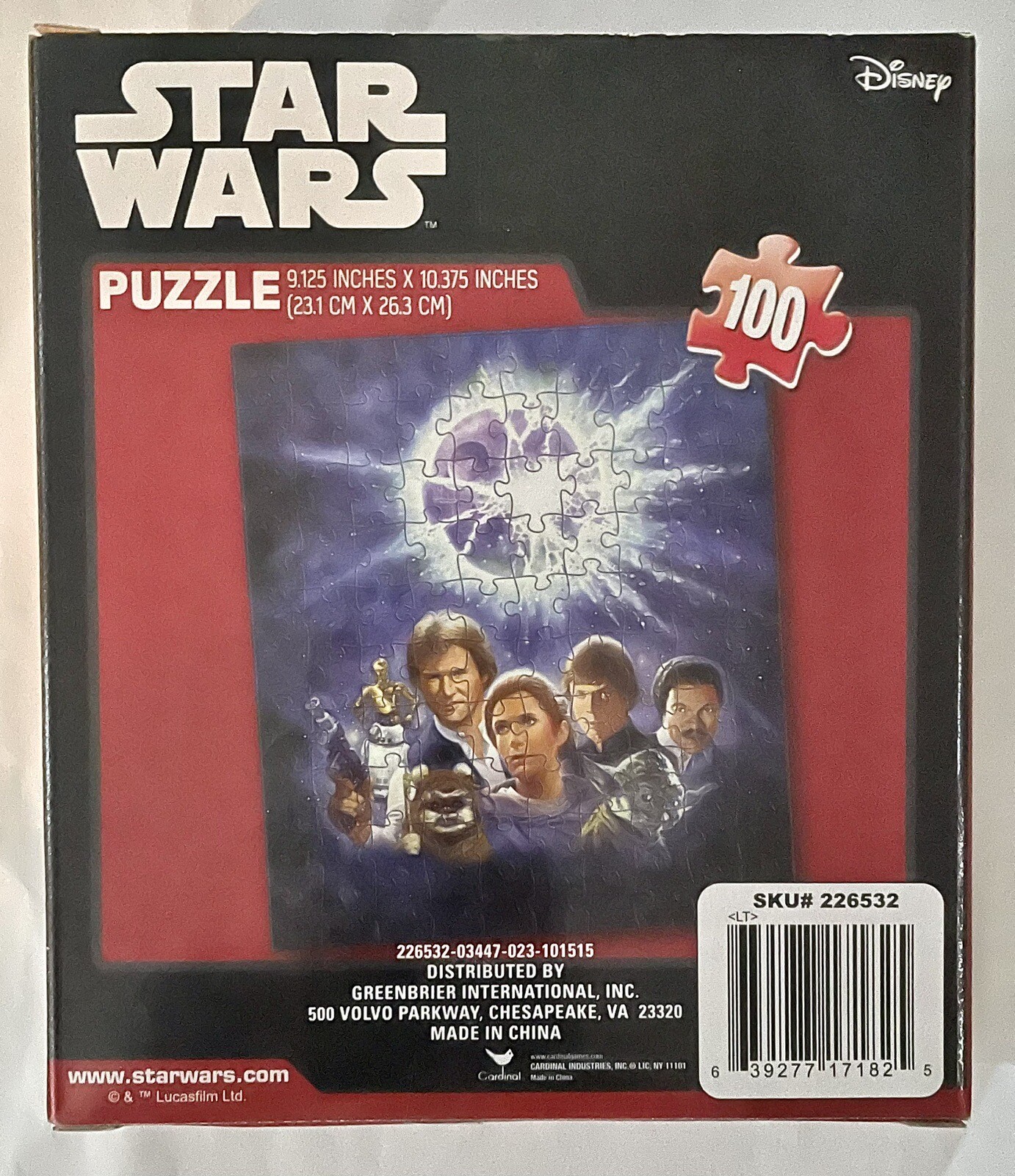Disney Star Wars 100 Pcs Puzzle Han Solo Princess Leia by Cardinal NEW ...