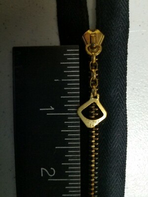 Vtg1912-82 "PRENTICE-USA"DIAMOND-BELL RING CHAIN ZIPPER#2Metal8"BRASS ...