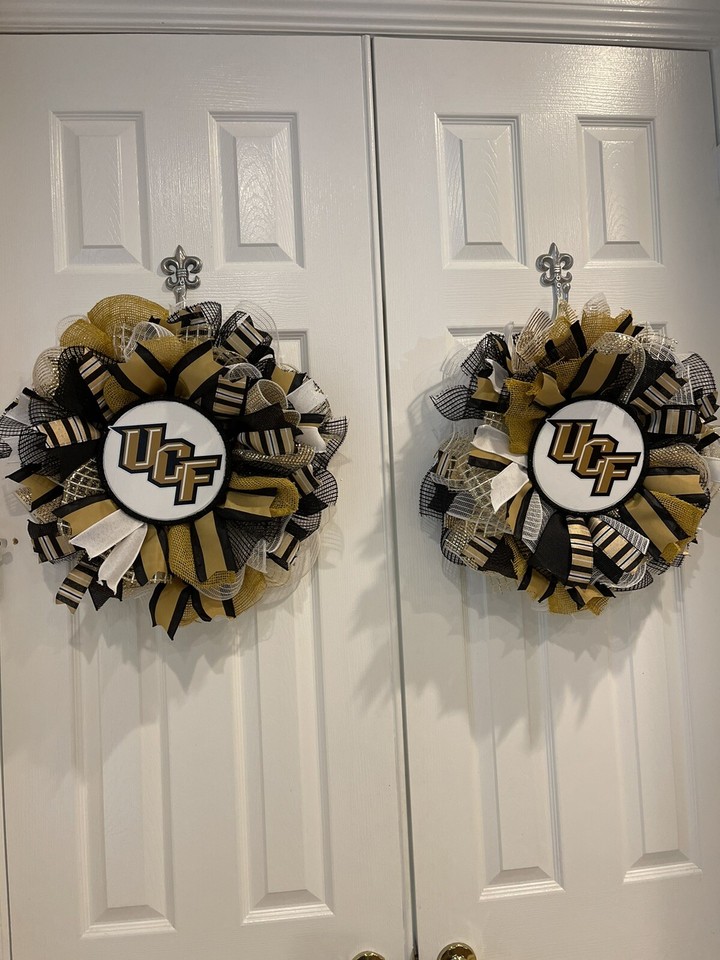 UCF (UNIVERSITY of CENTRAL FLORIDA) wreath. Dorm Wreath, FULL 18 ...