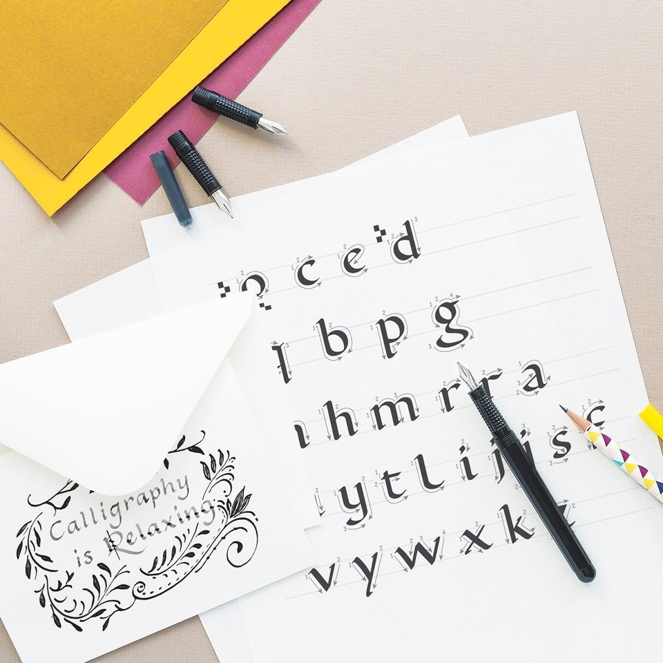 Manuscript Beginner’s Calligraphy Set Black Ink Left /Right Handed ...