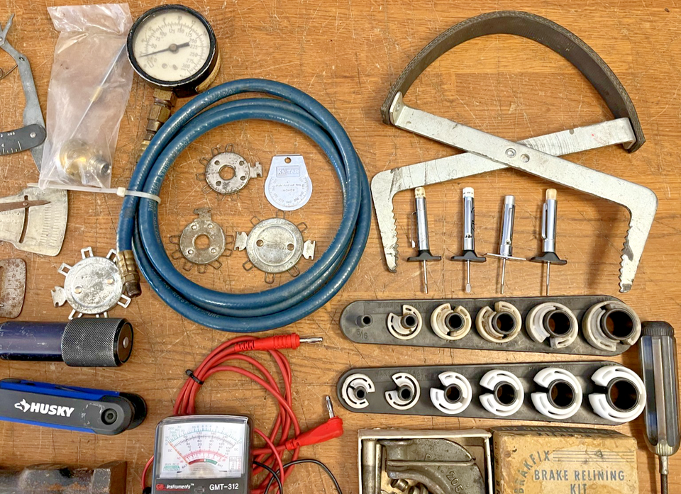 Large Lot of Mechanic Hand Tools - Brake Micrometer, Mityvac Vacuum ...