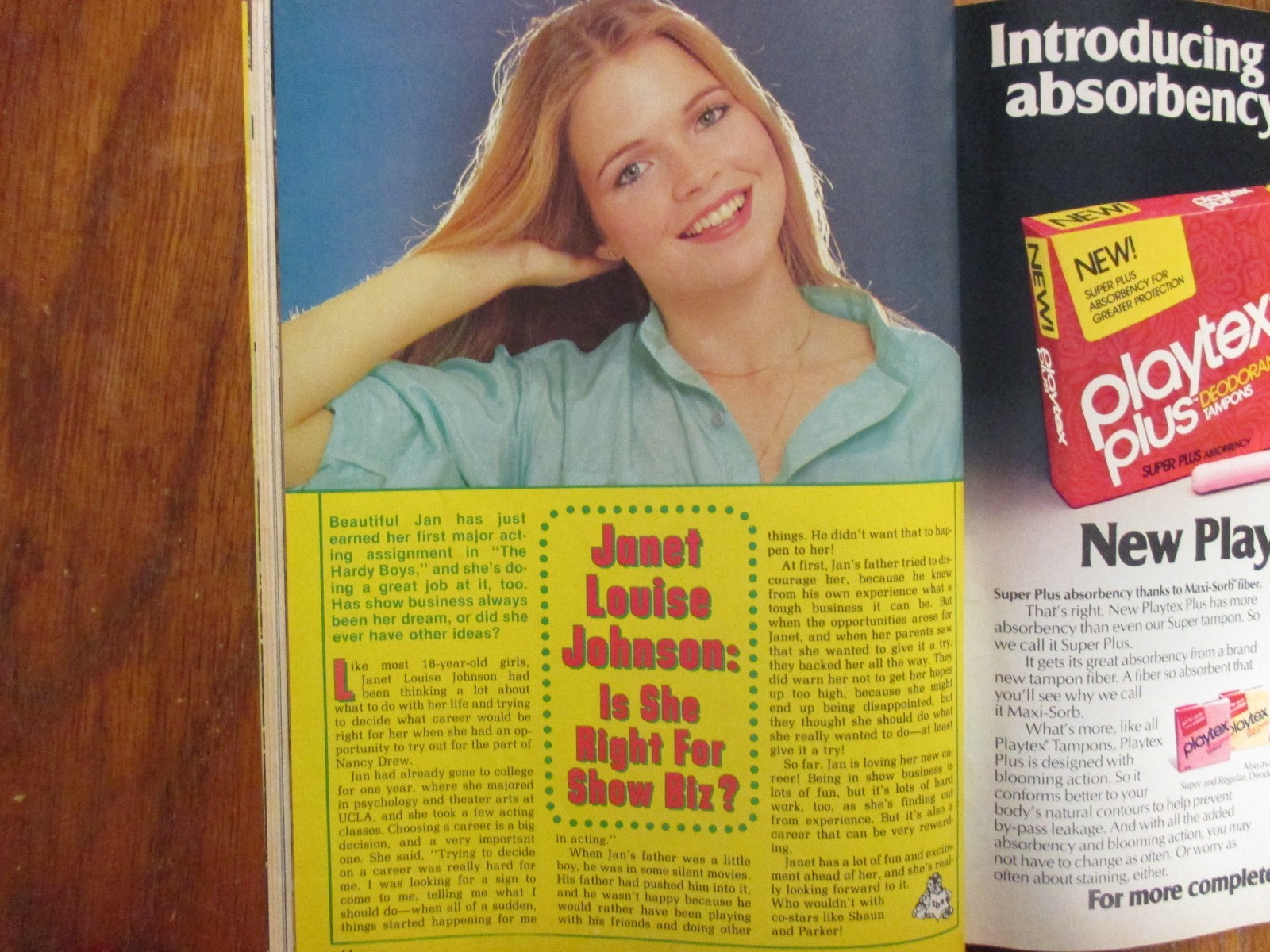 1978 Tiger Beat Maga(JANET LOUISE JOHNSON/PAULA WILSON/JACLYN SMITH ...