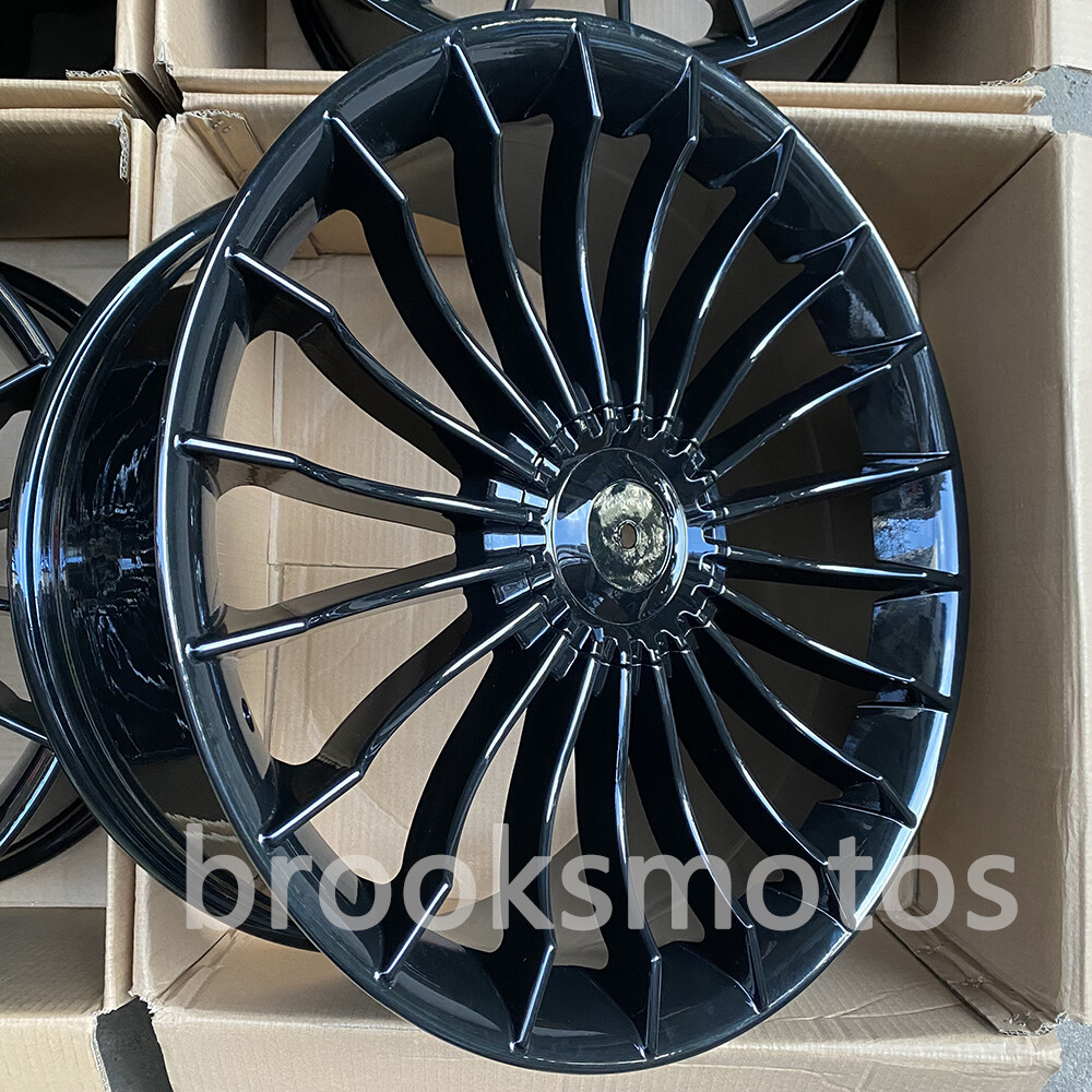 20" GLOSS BLACK FULL WHEELS RIMS FITS FOR BMW 7 SERIES 740 745 750 E38 ...