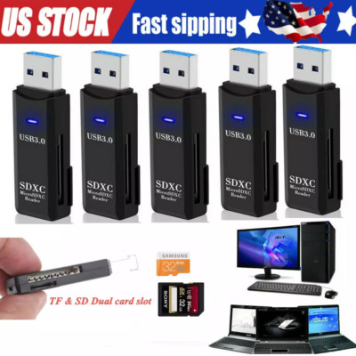 USB3.0 SD Card Reader for PC Micro SD Card to USB Adapter for Camera ...