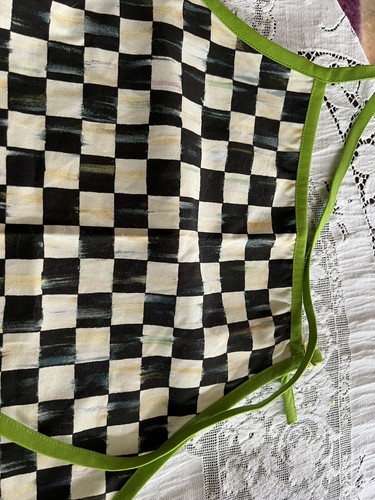 Mackenzie-Childs Courtly Check Apron With Chartreuse Trim, New ...