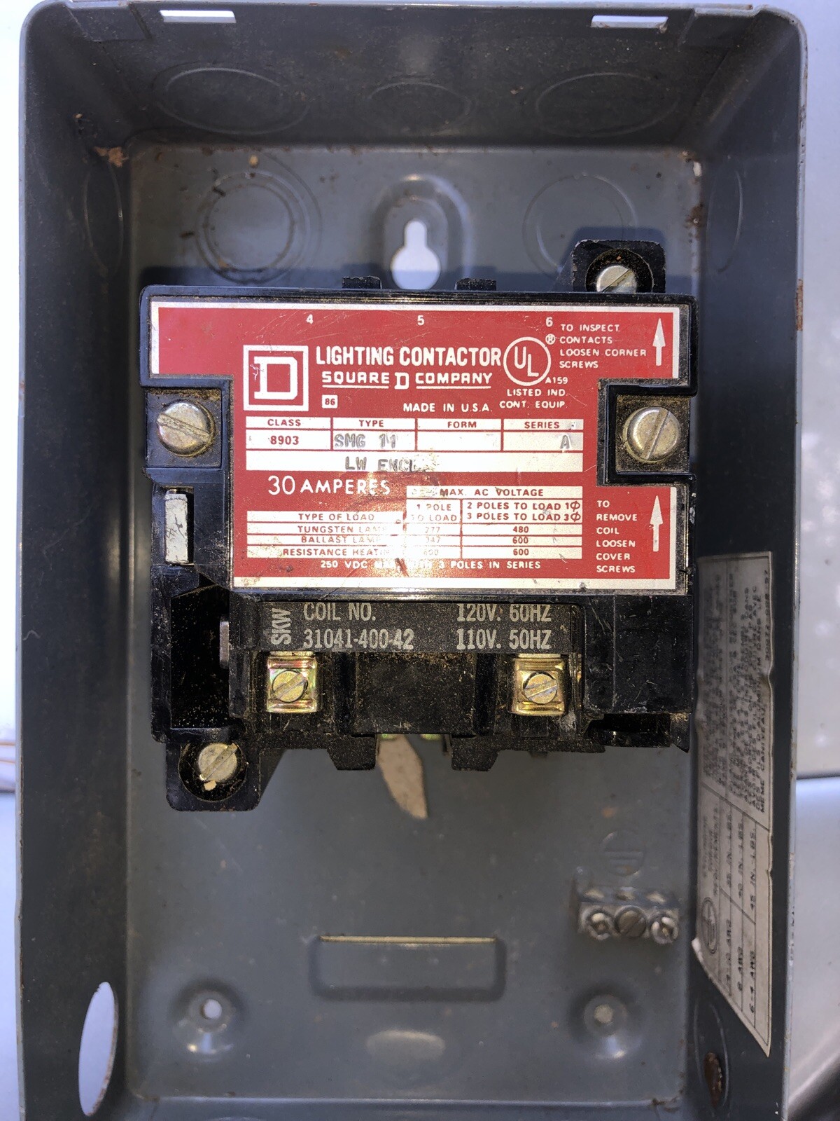 SQUARE D 8903 LIGHTING CONTACTOR | eBay